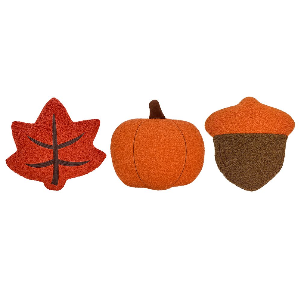Celebrate Together™ Fall Leaf, Pumpkin, & Acorn Throw Pillows Trio Set