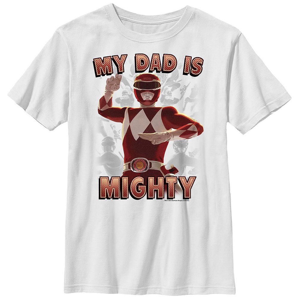 Boys Power Rangers My Dad Is Mighty Graphic Tee