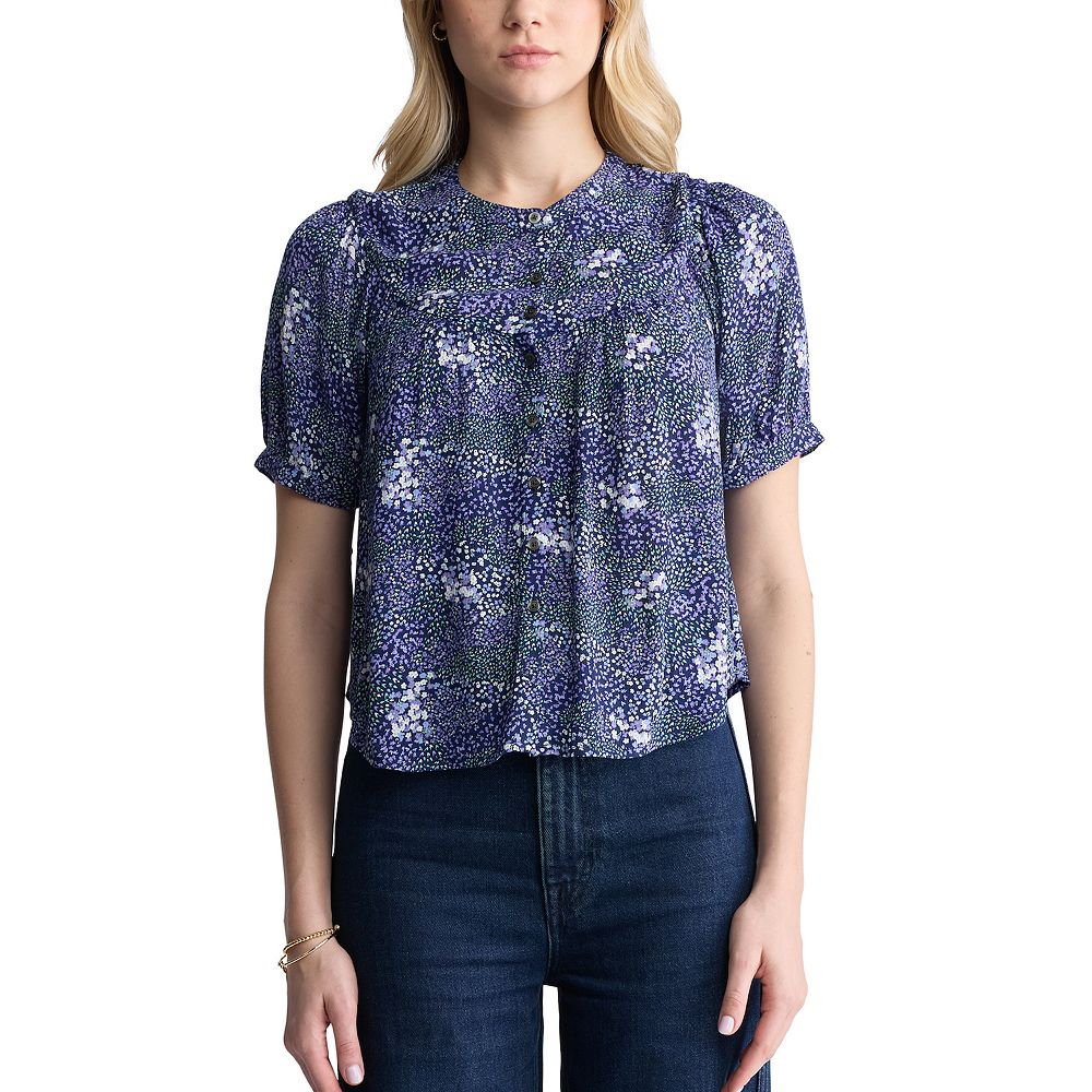 Women's Buffalo Jeans Shirley Floral Ditsy Short Sleeve Blouse