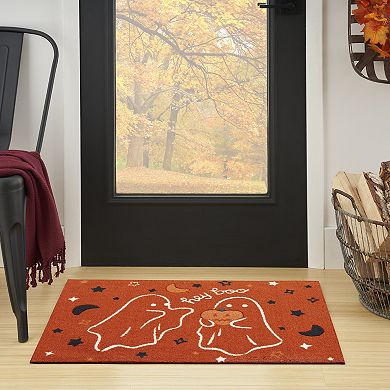 Celebrate Together™ Halloween "Hey Boo" Sheet Ghosts Accent Rug