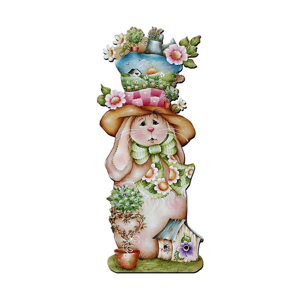 Hailey Hare Easter 24-Inch Handcrafted Wooden Door Decor by J. Mills ...