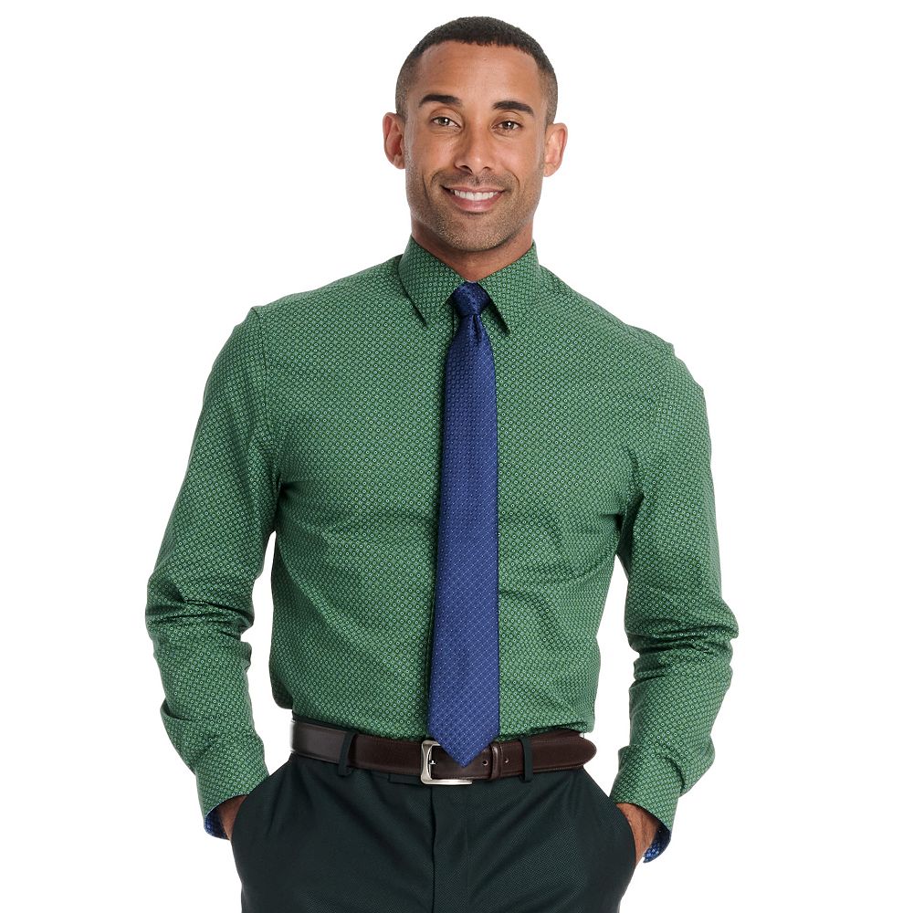 Men's Nick Graham Mosaic Dot Modern Fit Dress Shirt & Tie Set