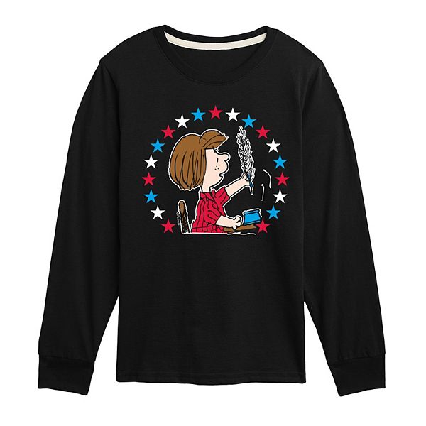 Boys 8-20 Peanuts Patty Declaration Signer Long Sleeve Graphic Tee