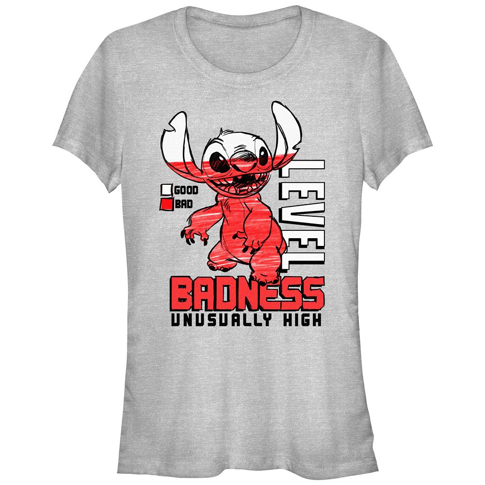 Disney's Lilo & Stitch High Level Of Badness Stitch Juniors' Graphic Tee