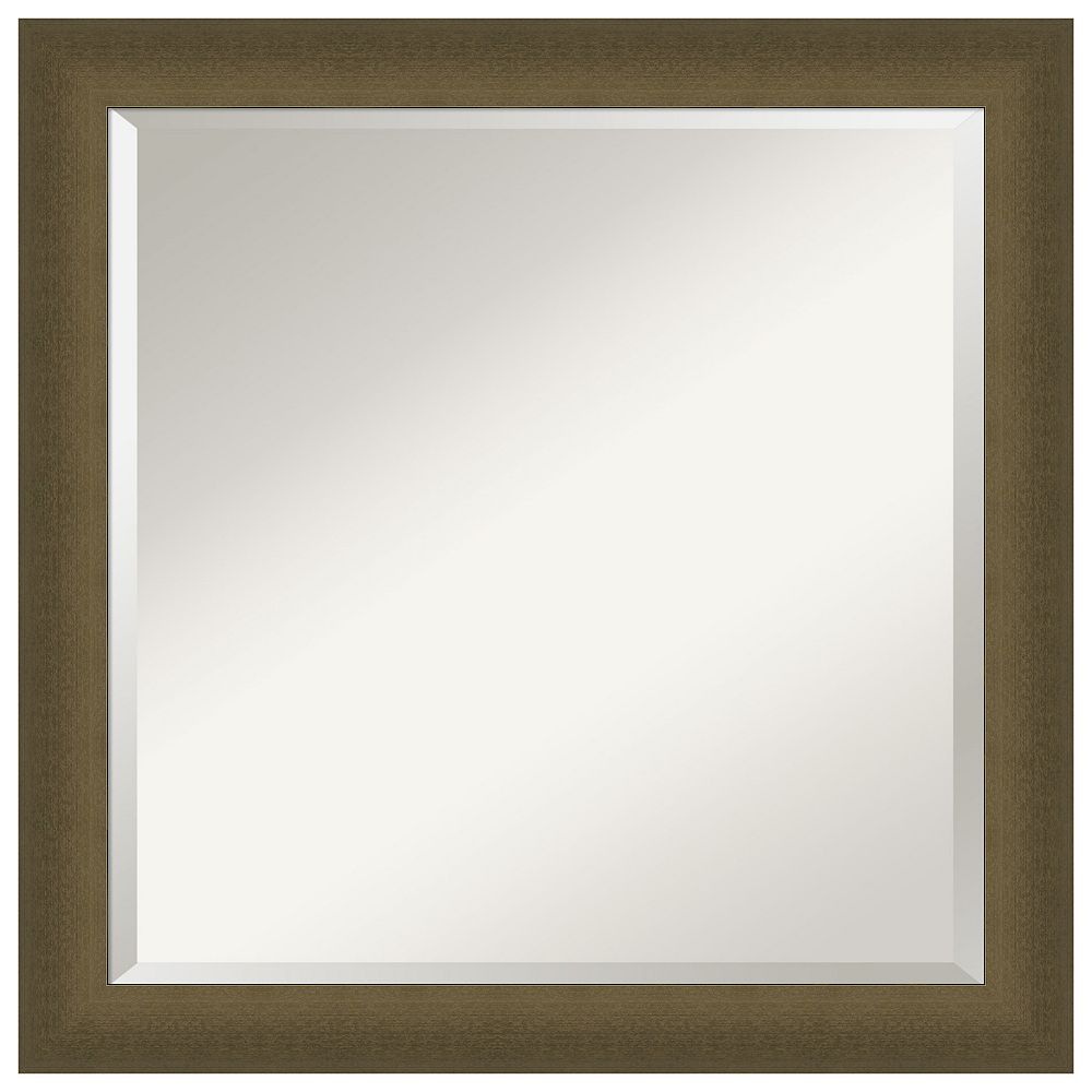 Blaine Light Bronze Narrow Beveled Framed Bathroom Wall Mirror