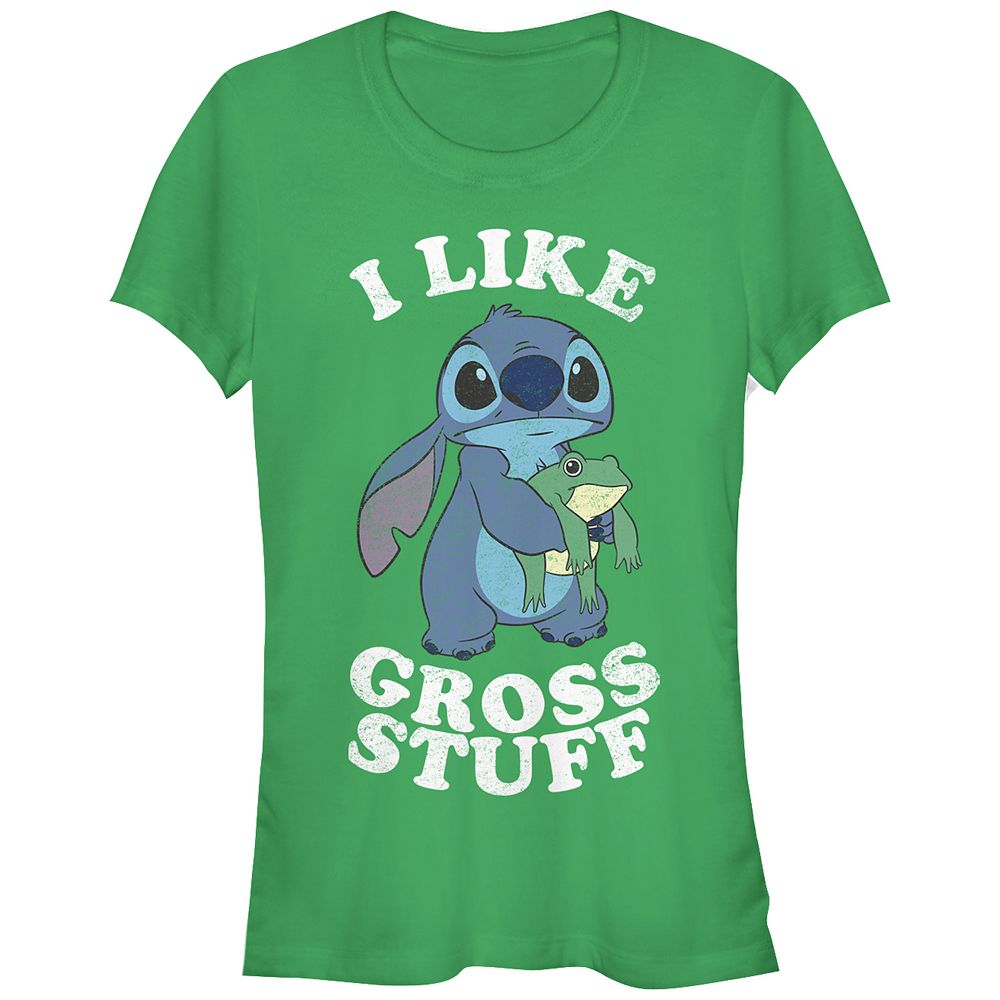 Disney's Lilo & Stitch I Like Gross Stuff Stitch Juniors' Graphic Tee