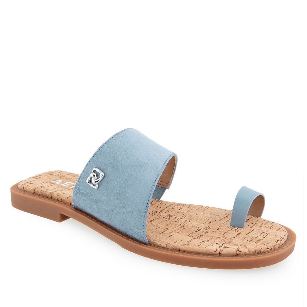 Aerosoles Carder Women's Toe Ring Faux Suede Slide Sandals