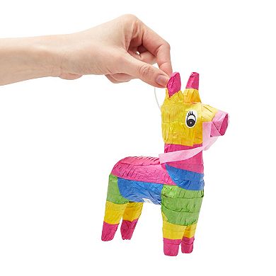 3 Pack Small Donkey Pinatas For Kids Fiesta Birthday Party, 4 X 7.5 X 2 In