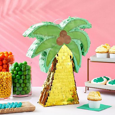 Small Tropical Palm Tree Pinata For Birthday Party Decorations, 12.6x3 ...