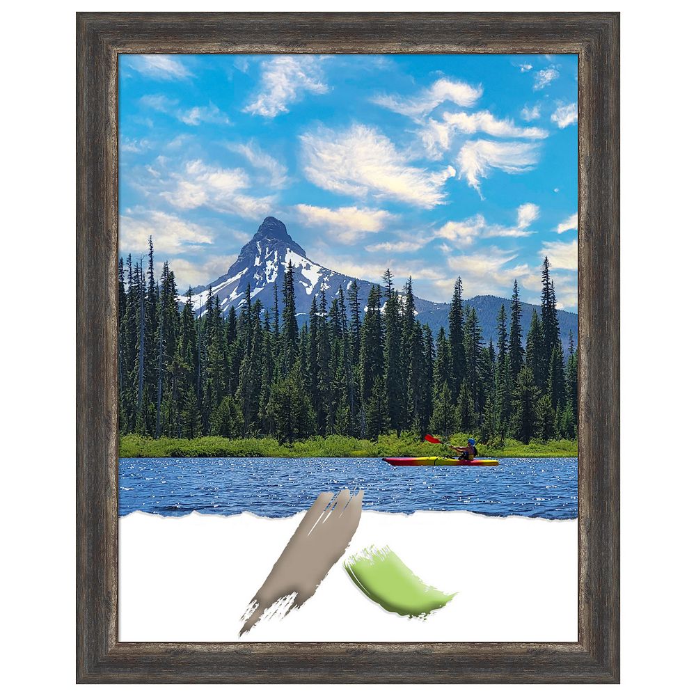 Bark Rustic Char Narrow Picture Frame, Photo Frame, Art Frame - Photo ...