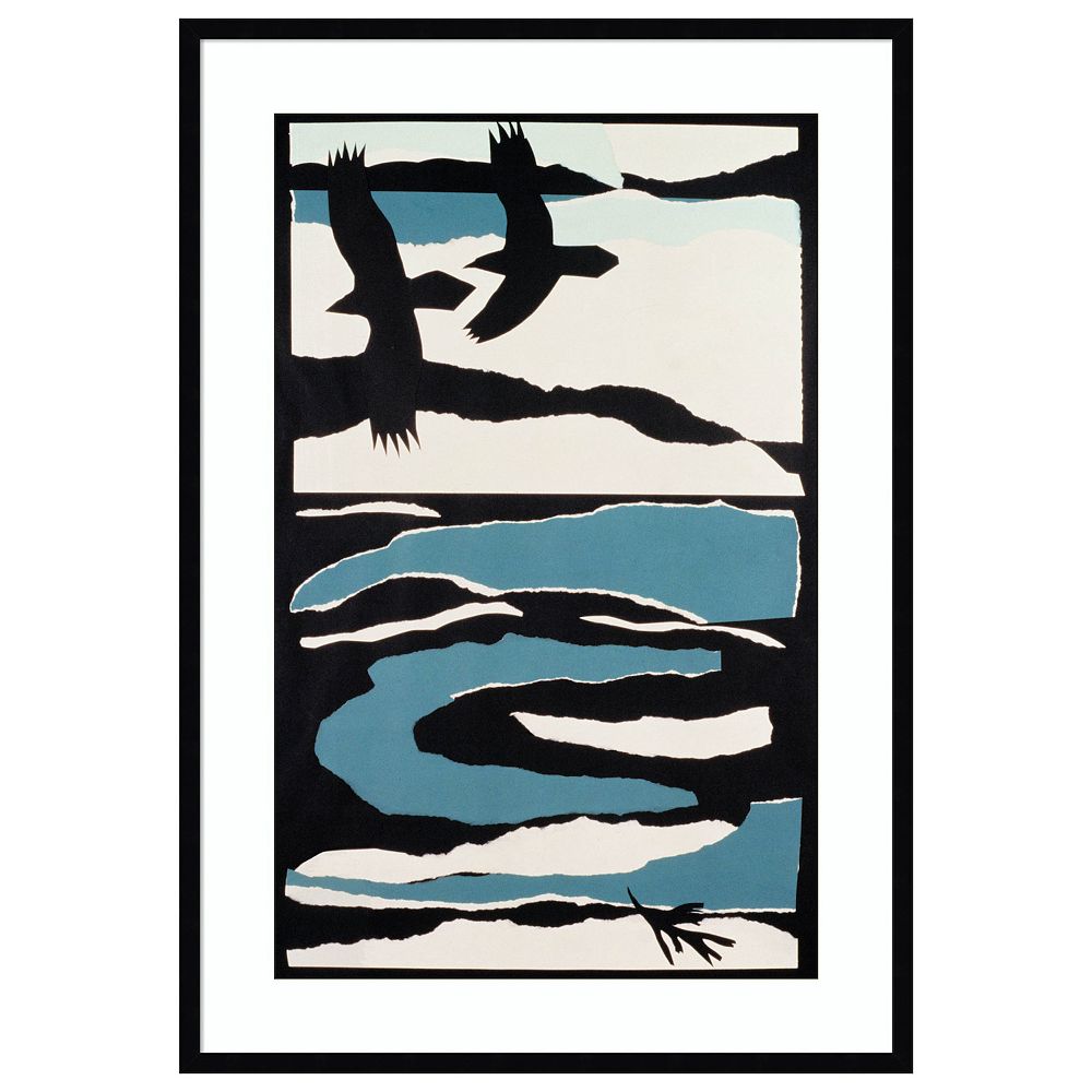 Ravens By John Wallington Wood Framed Wall Art Print