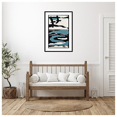 Ravens By John Wallington Wood Framed Wall Art Print