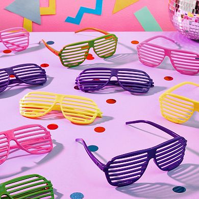 36 Pack Shutter Shades, 80s Retro Style Party Sunglasses For Props, 4 ...