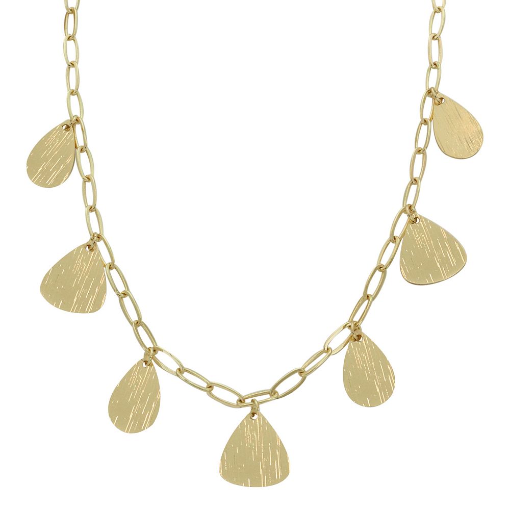 PANNEE BY PANACEA Gold Tone Teardrop Necklace PANNEE BY PANACEA Gold Tone Teardrop Necklace