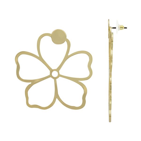 PANNEE BY PANACEA Gold Tone Post Flower Earrings