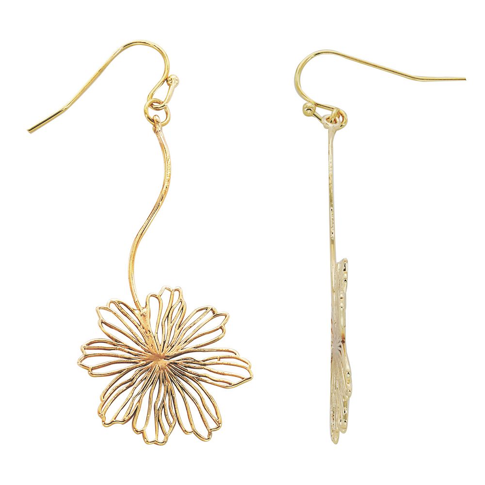 PANNEE BY PANACEA Gold Tone Daisy Flower Earrings