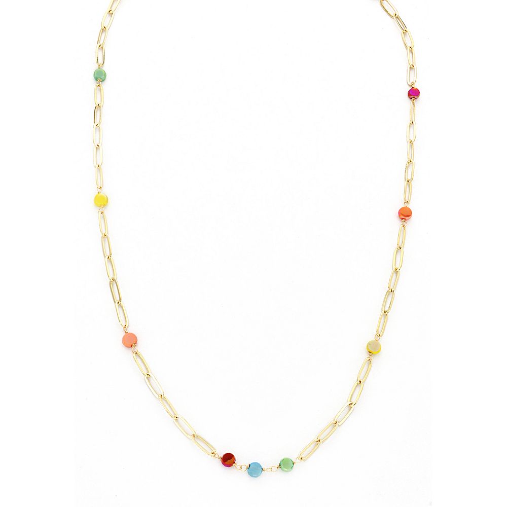 PANNEE BY PANACEA Gold Tone Link Chain & Multi-Crystal Station Necklace PANNEE BY PANACEA Gold Tone Link Chain & Multi-Crystal Station Necklace