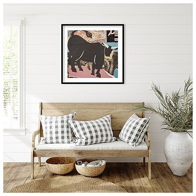 Aberdeen Angus Bull By John Wallington Wood Framed Wall Art Print