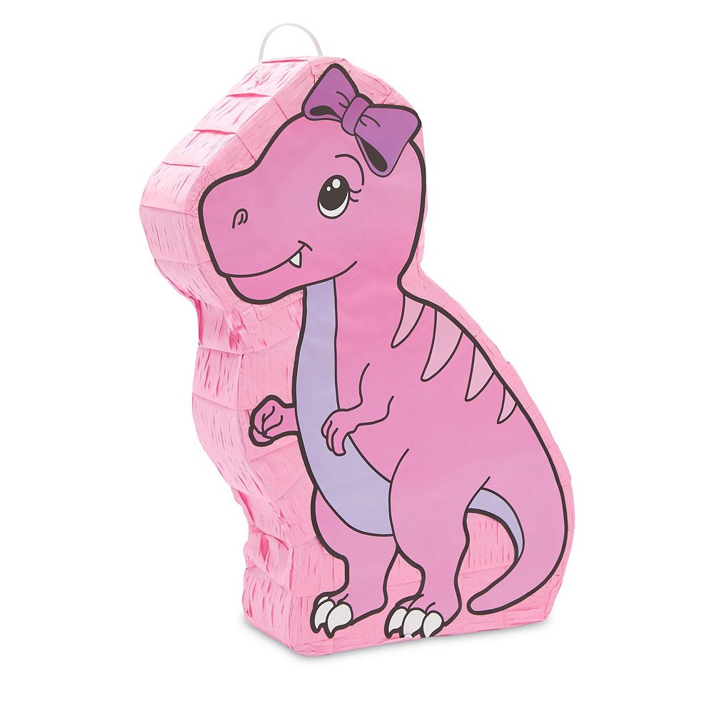 Pink Dinosaur Pinata For Girls Dino Birthday Party Decorations, 16.5 X ...