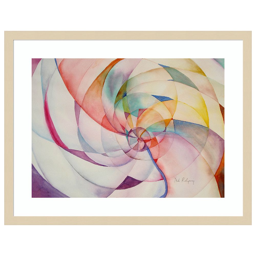 Endless Circles By Neela Pushparaj Wood Framed Wall Art Print