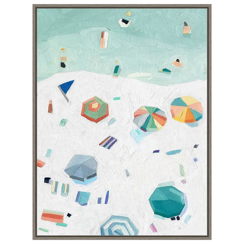 Beach Vista Ii By Emma Scarvey Framed Canvas Wall Art Print