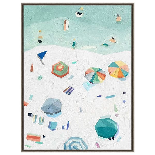 Beach Vista Ii By Emma Scarvey Framed Canvas Wall Art Print