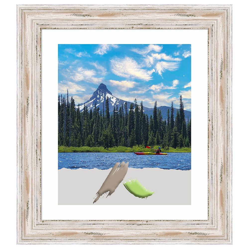 Alexandria White Wash Wood Picture Frame, Photo Frame, Art Frame