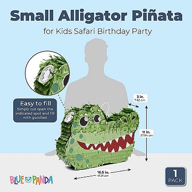 Small Alligator Pinata For Kids Safari Birthday Party Decorations, 16 ...