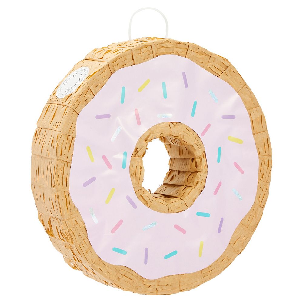 Small Pink Donut Pinata For Birthday Party Decorations, Baby Shower, 13 ...