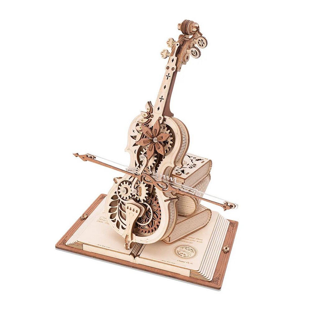 Diy 3d Music Box Puzzle Magic Cello 199pcs