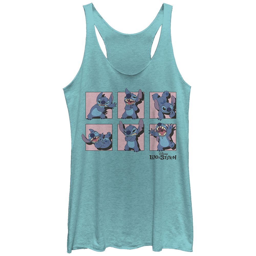 Disney's Lilo & Stitch Wacky Poses Stitch Tri-Blend Racerback Graphic ...