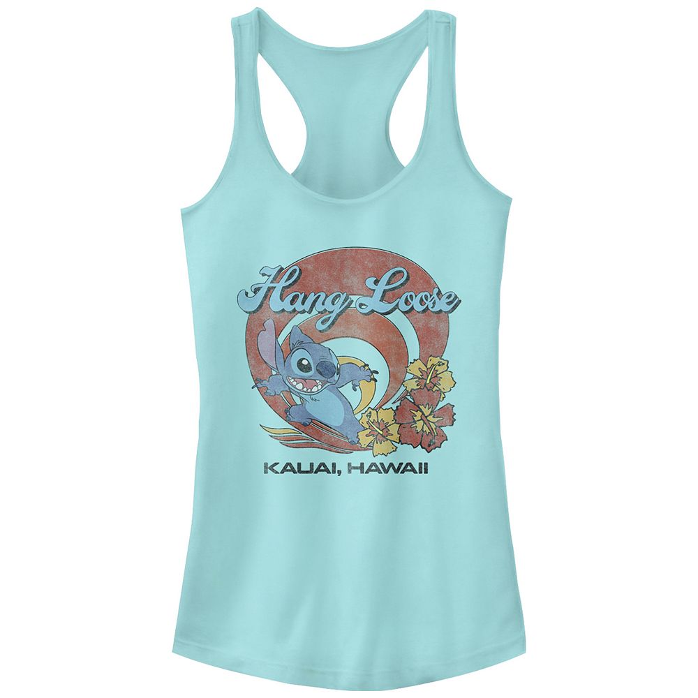 Disney's Lilo & Stitch Hang Loose Stitch Racerback Graphic Tank Top