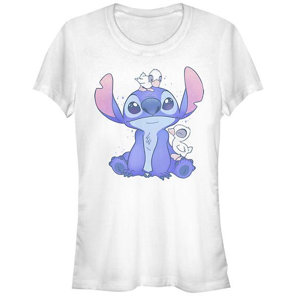 Disney's Lilo & Stitch Cute Ducklings Hanging With Stitch Graphic Tee