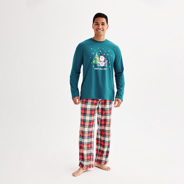 Men's Jammies For Your Families® Jingle Bell Rock Santa Claus Pajama ...