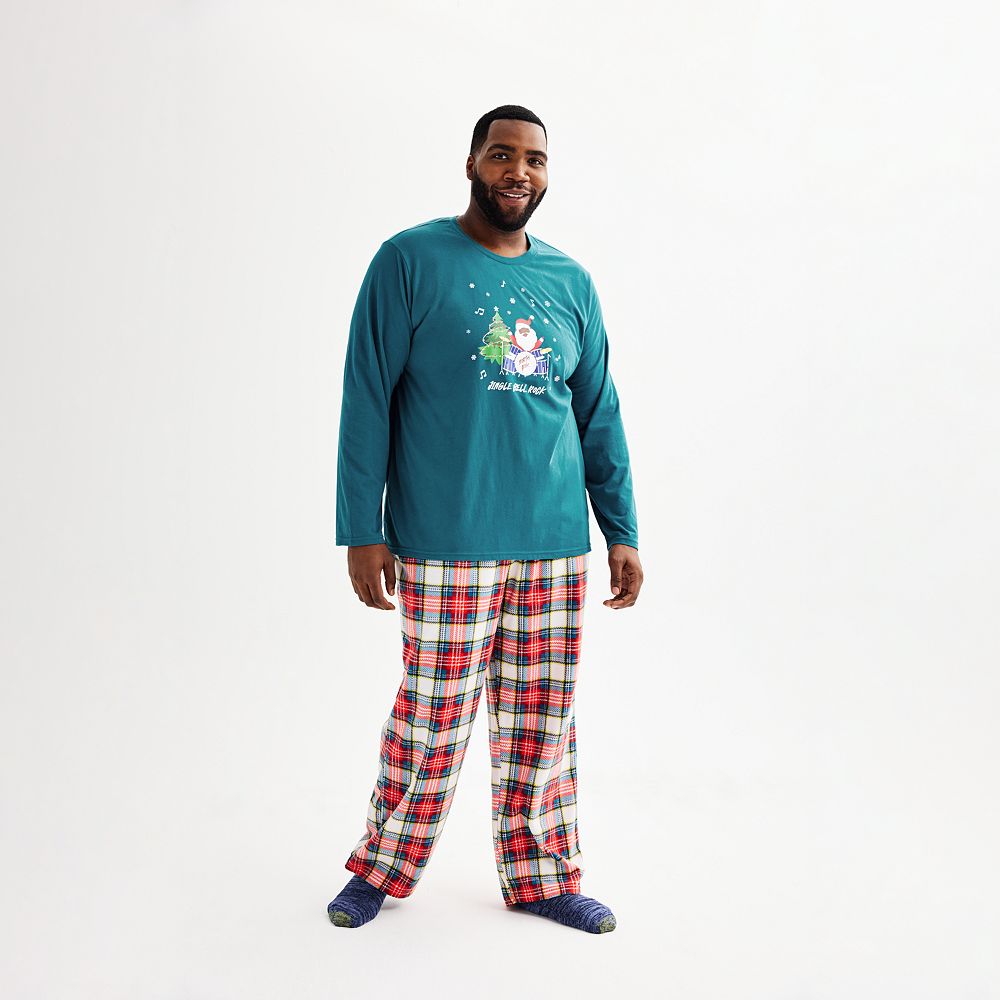 Big & Tall Jammies For Your Families® Jingle Bell Rock Santa Claus ...