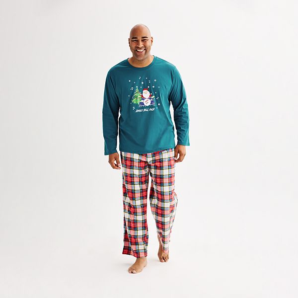Big & Tall Jammies For Your Families® Jingle Bell Rock Santa Claus ...