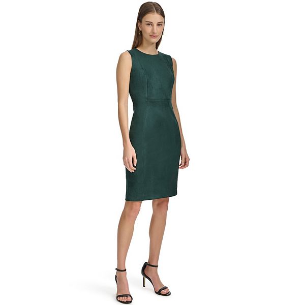 Women's Andrew Marc Sleeveless Suede Sheath Dress