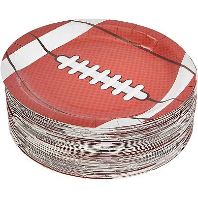 80-pack Football Paper Plates For Sports Themed Birthday Party Supplies ...