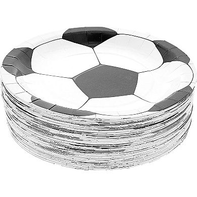 Paper Soccer Party Plates (80 Count) For Kids Birthdays Team Parties, 9 In