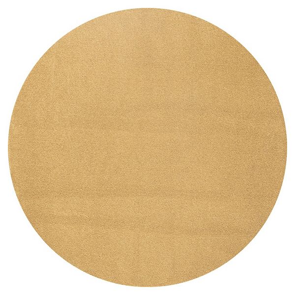 Haze Solid Low Pile Area Rug Mustard