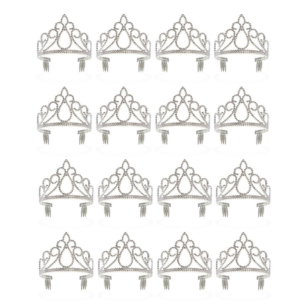 12 Pack Plastic Princess Tiaras For Girls, Dress-up, Costume Accessory ...
