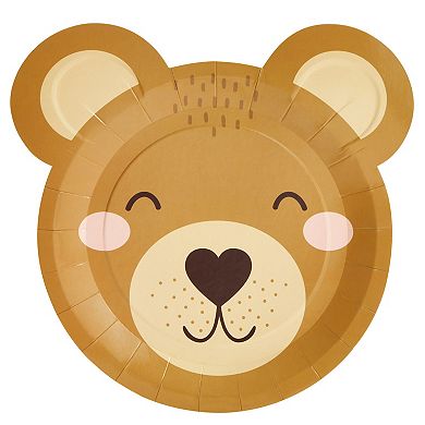 48-pack Teddy Bear Paper Plates For Baby Shower Decorations, 11x11 In