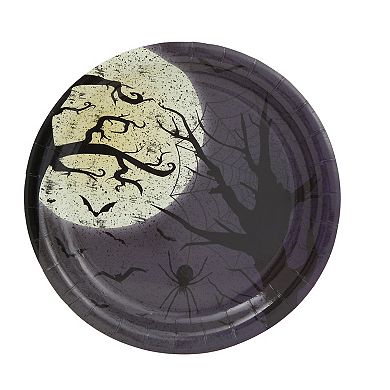144 Pieces Full Moon Halloween Party Supplies, Plates, Napkins, Cups ...