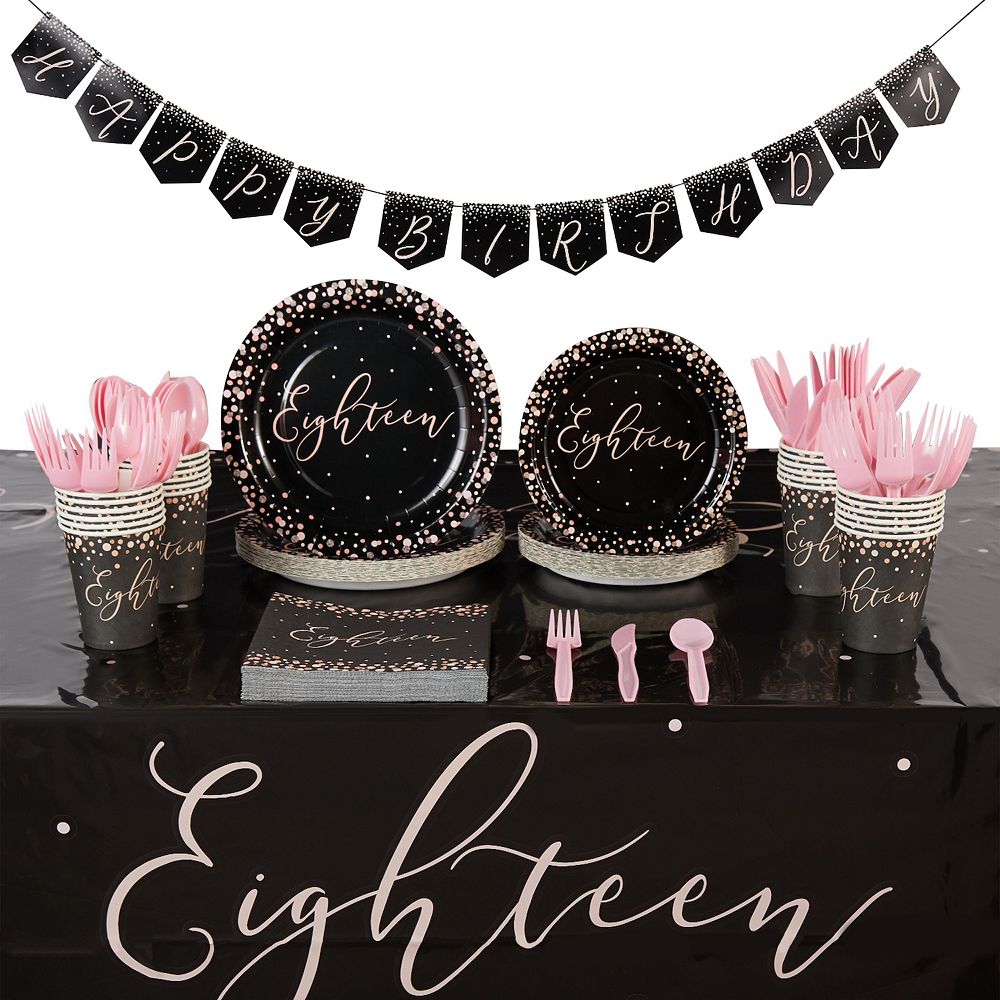 170 Piece 18th Birthday Party Supplies And Decorations Set For Girls ...