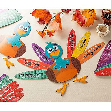 8x Thanksgiving Party Game Kids Activities Diy Craft Kit Turkey Feather ...