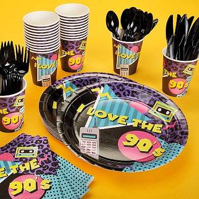 144 Pc I Love The 90s Theme Party Supplies, Retro 1990s Disposable ...