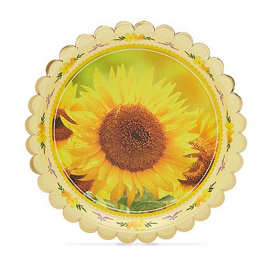 48 Pack Party Paper Plates For Sunflower Birthday Decorations, Baby ...