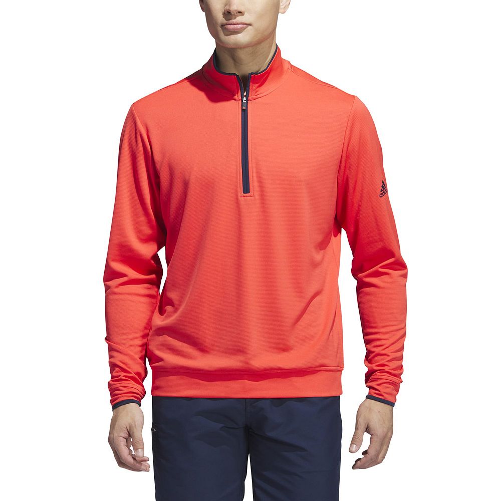 Men's adidas Regular-Fit Performance Quarter-Zip Golf Pullover Top