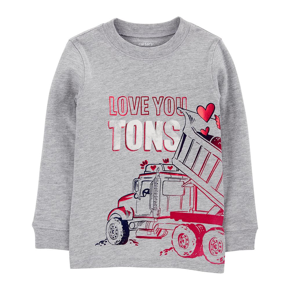 Toddler Boy Carter's Truck Cotton Blend Long Sleeve Tee