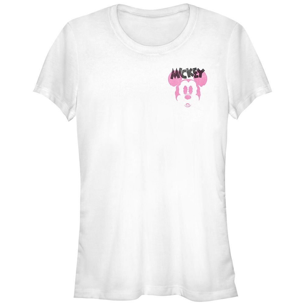 Disney's Mickey Mouse Pink Head Juniors' Graphic Tee